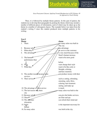 APPLYING TEXTUAL METAFUNCTION IN EFL WRITING AN APPROACH TO TEACH ...