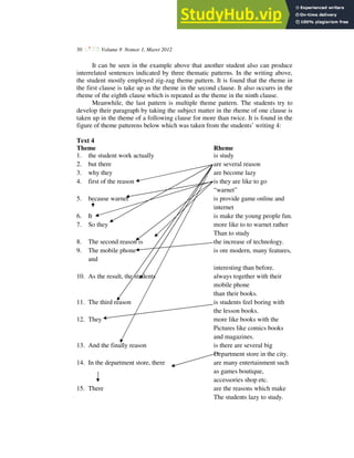 APPLYING TEXTUAL METAFUNCTION IN EFL WRITING AN APPROACH TO TEACH ...