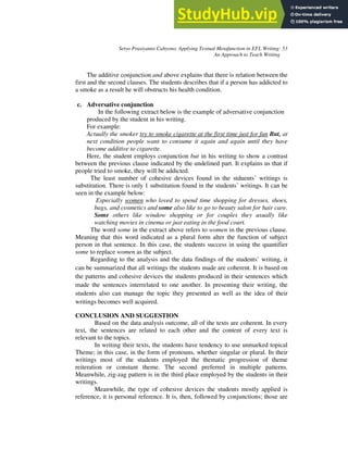 APPLYING TEXTUAL METAFUNCTION IN EFL WRITING AN APPROACH TO TEACH ...