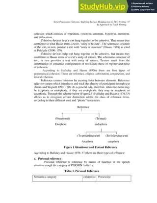 APPLYING TEXTUAL METAFUNCTION IN EFL WRITING AN APPROACH TO TEACH ...