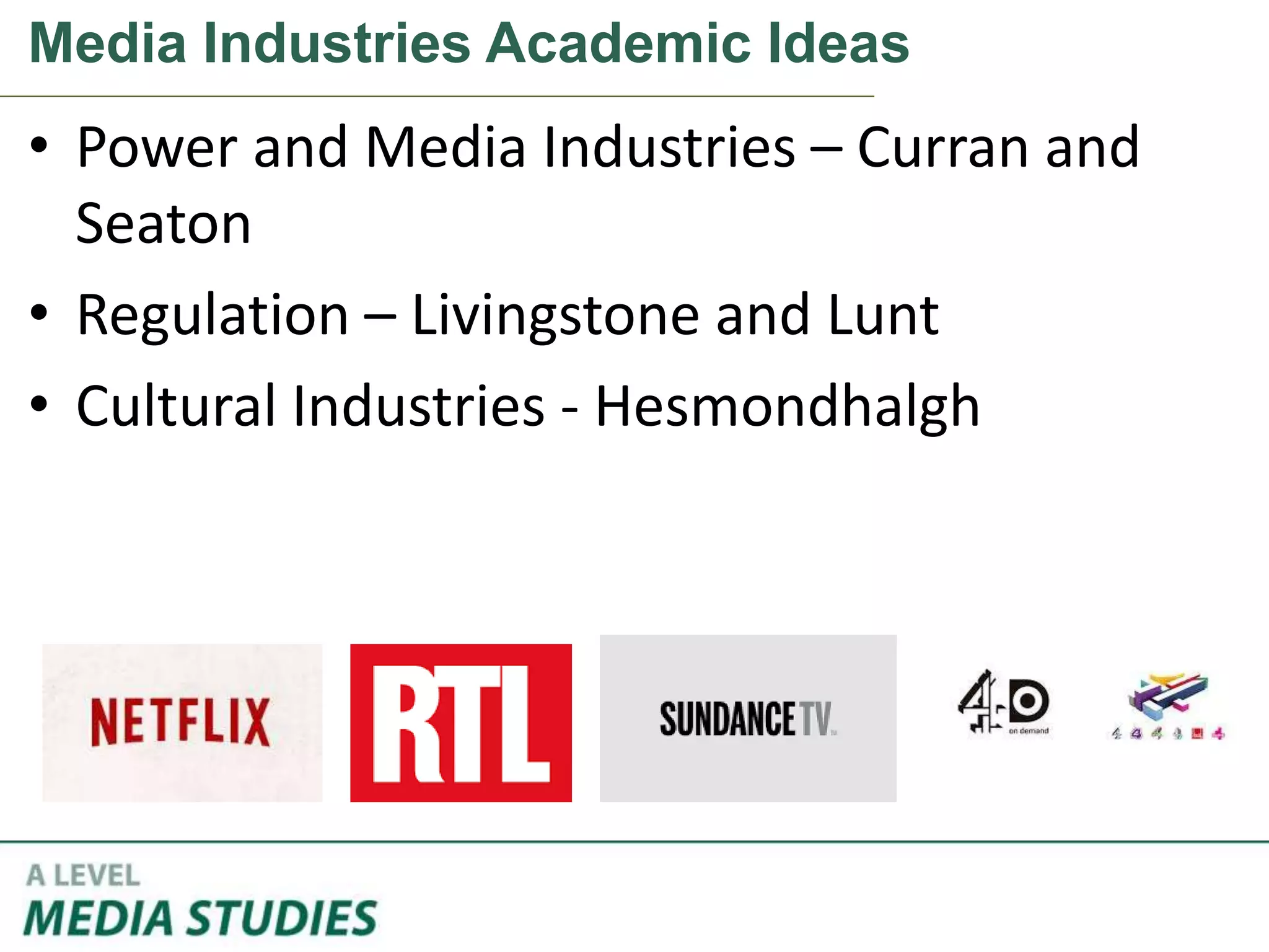 Applying theory media industries | PPTX