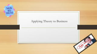 Applying theory to business | PPT