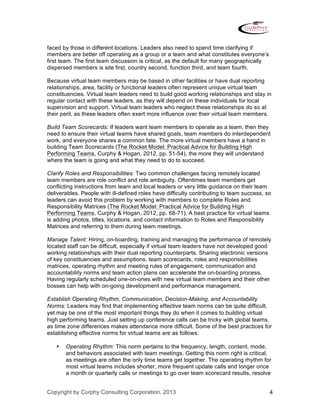 Applying the Rocket Model to Virtual Teams, Gordon Curphy, PhD | PDF