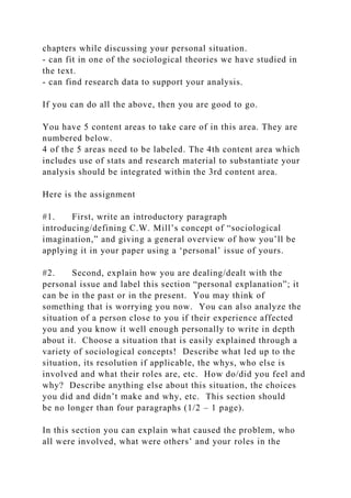 Applying the Sociological Imagination Essay GuidelinesTh.docx