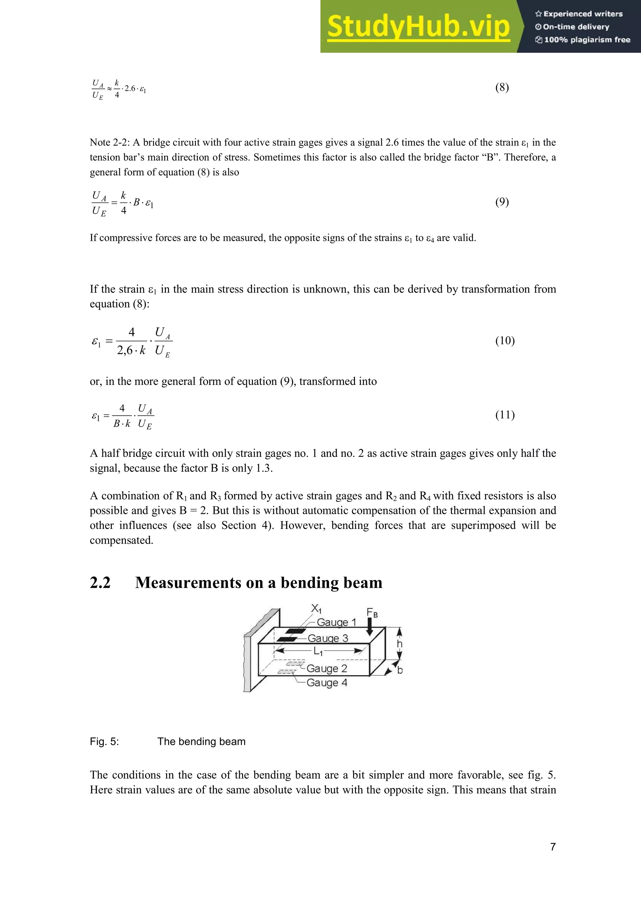 Applying The Wheatstone Bridge Circuit | PDF