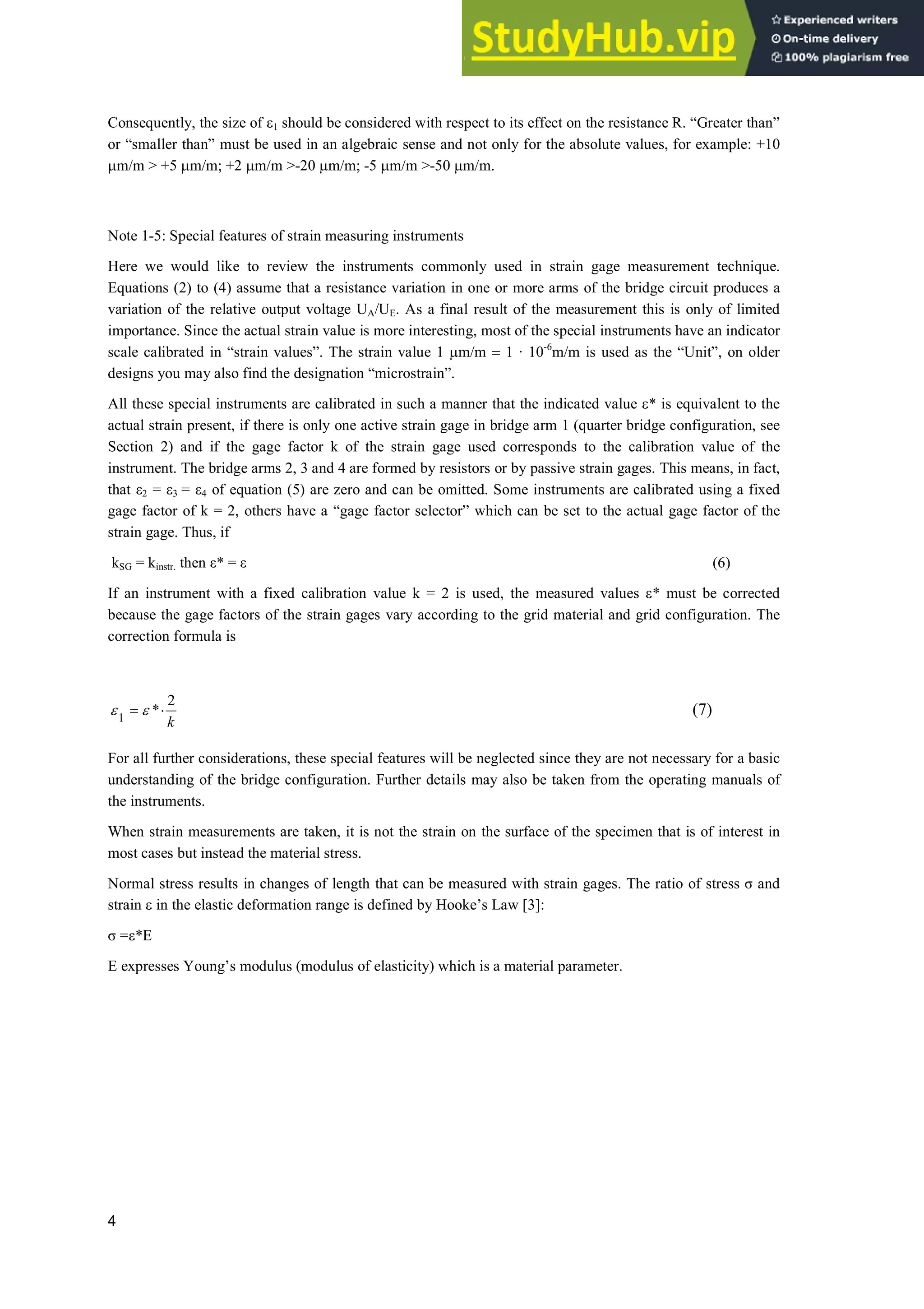 Applying The Wheatstone Bridge Circuit | PDF