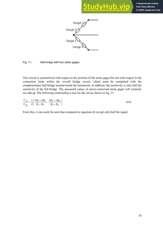 Applying The Wheatstone Bridge Circuit | PDF