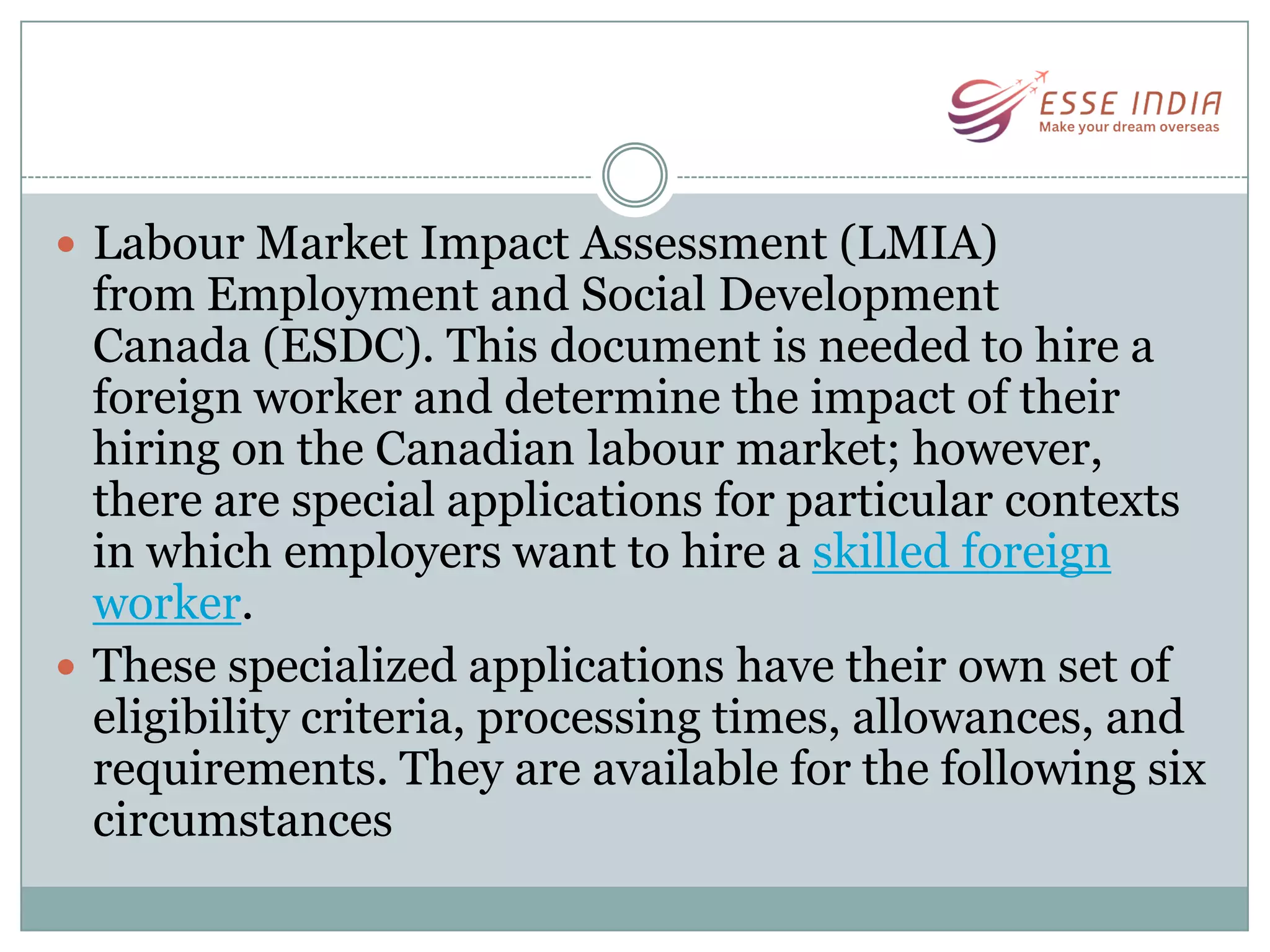 Applying through specialized LMIA applications.pdf | Job Market | Economy