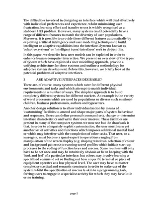 Applying user modelling to human computer interaction design | PDF