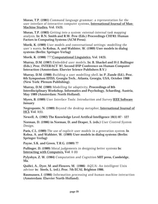 Applying user modelling to human computer interaction design | PDF