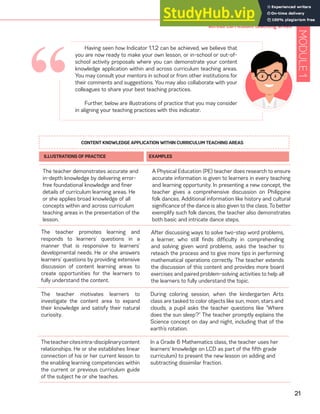 Apply Knowledge Of Content Within And Across Curriculum Teaching Areas ...