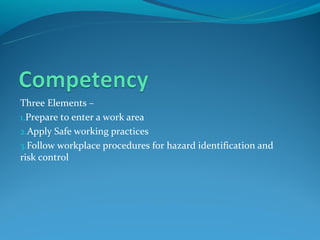 Apply OHS practices in the workplace | PPT