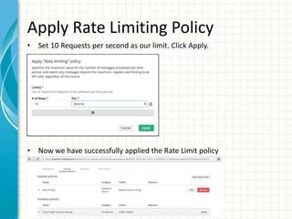 Apply Rate Limiting Policy | PPTX