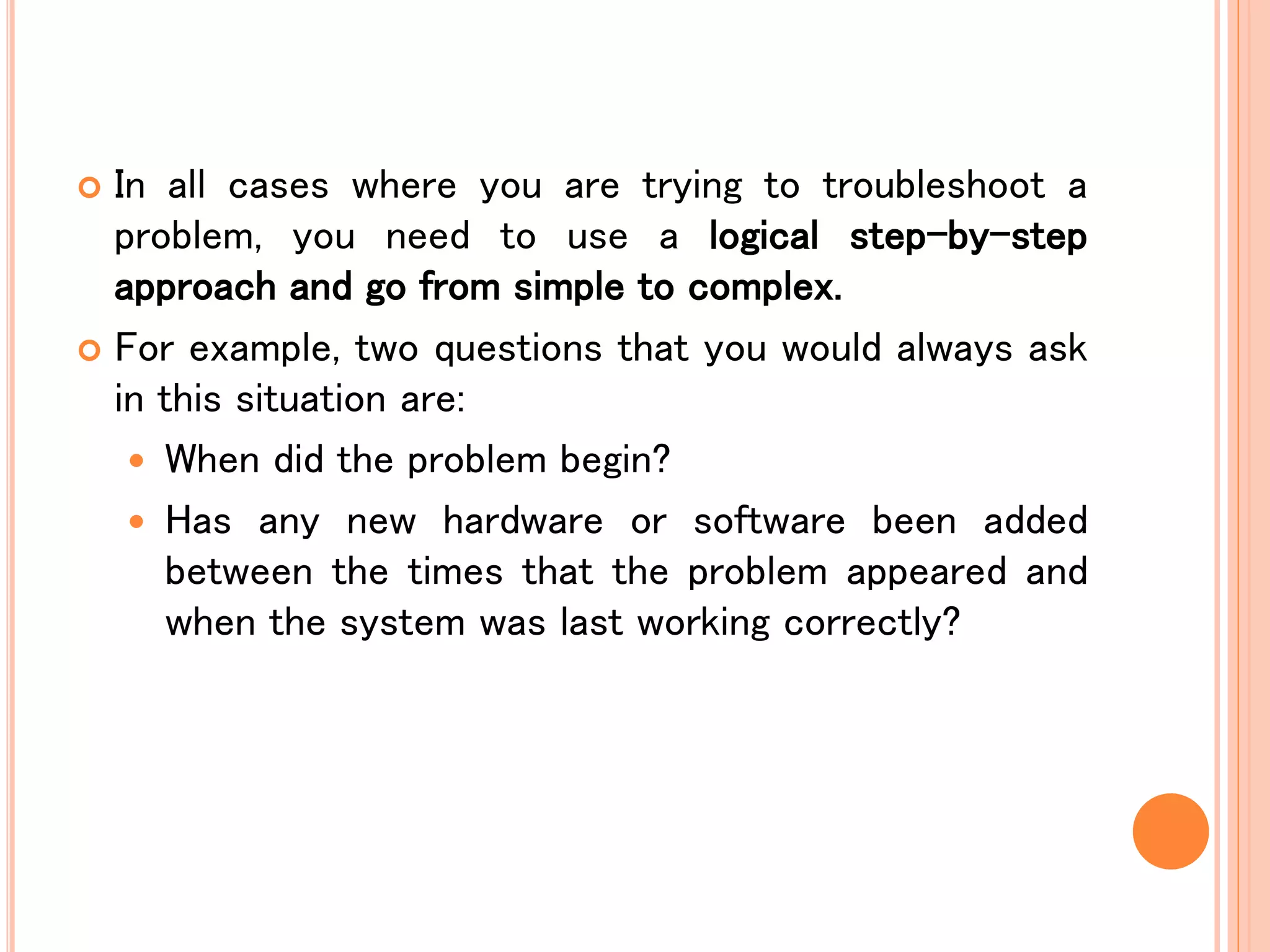 Apply Problem Solving Techniques To Routine Malfunctionspptx It And Internet Support Internet