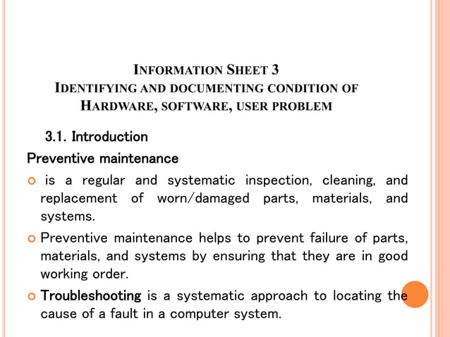 Apply Problem Solving Techniques To Routine Malfunctionspptx It And Internet Support Internet