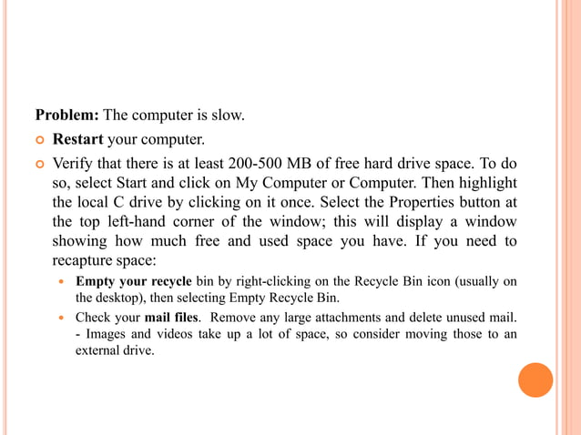 Apply Problem Solving Techniques To Routine Malfunctionspptx It And Internet Support Internet