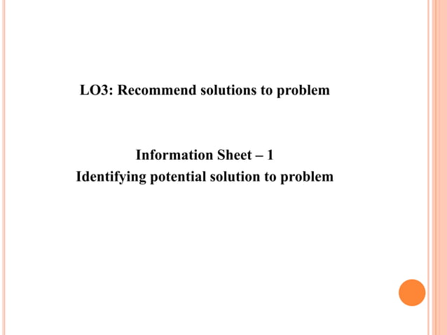 Apply Problem Solving Techniques To Routine Malfunctionspptx It And Internet Support Internet