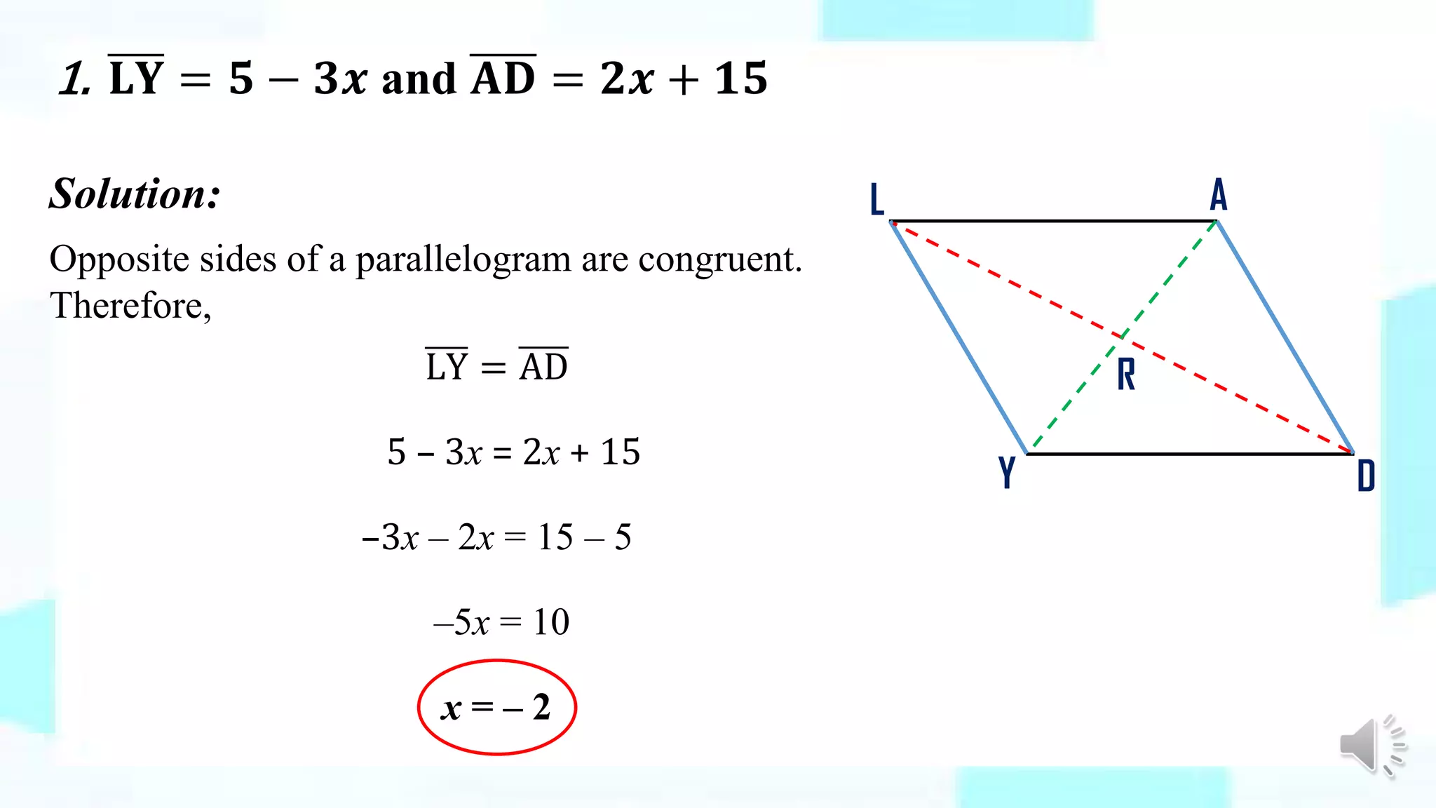 Application of the Properties of Parallelogram | PDF