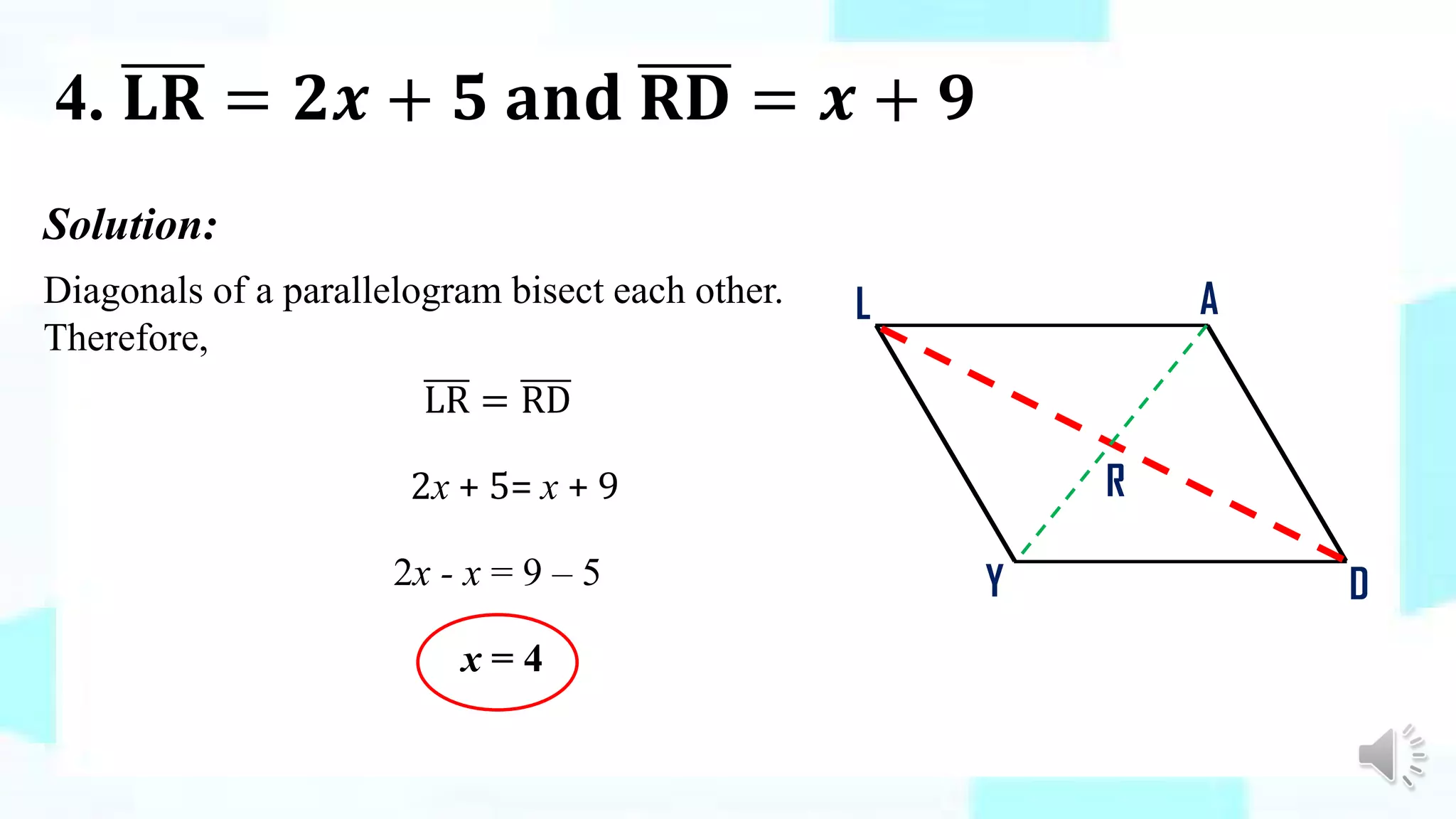 Application of the Properties of Parallelogram | PDF
