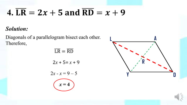 Application of the Properties of Parallelogram | PPT