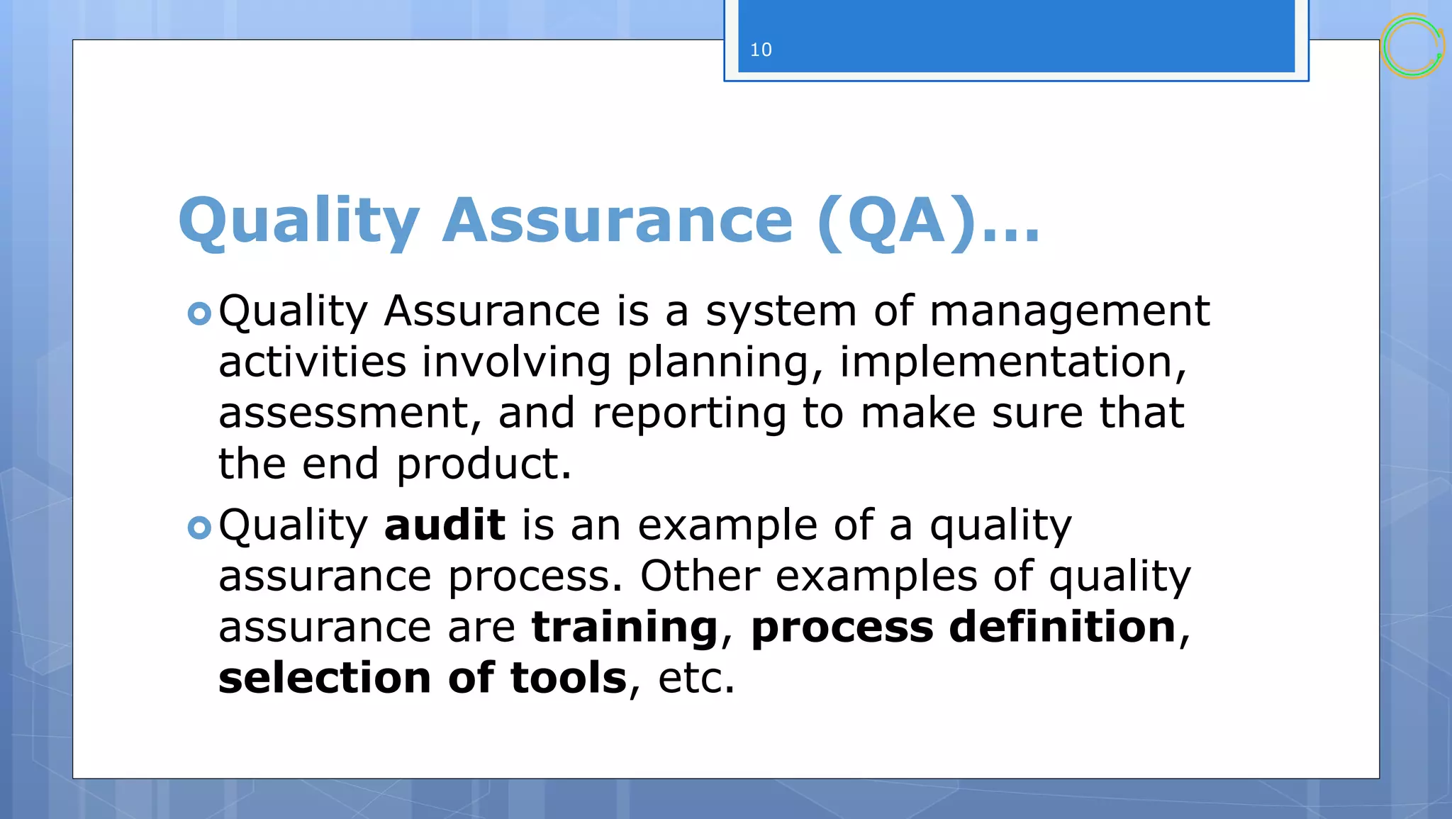 Apply quality control | PDF