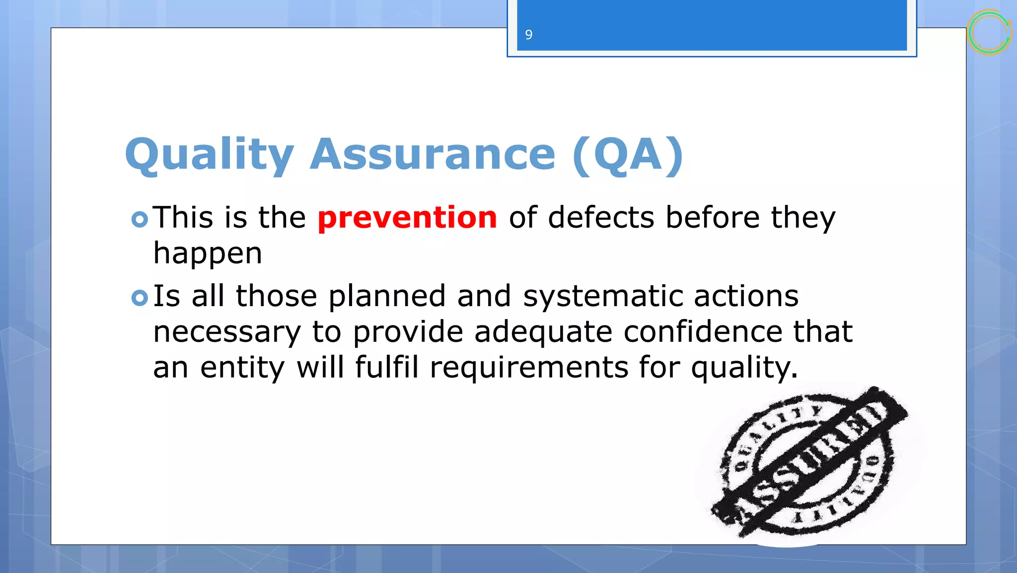 Apply quality control | PDF