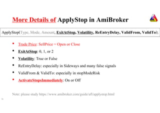 AmiBroker ApplyStop Introduction | PDF