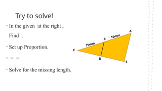 Apply the Fundamental Theorems of Proportionality to Solve.pptx