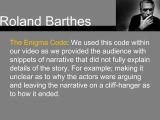 Apply theories of narrative to one of your | PPTX