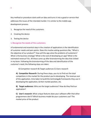 Mobile application development process | PDF