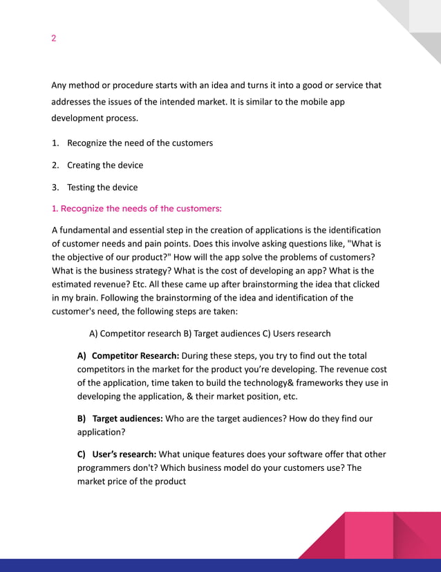 Mobile application development process | PDF
