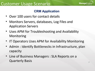 ManageEngine Applications Manager Overview | PPT