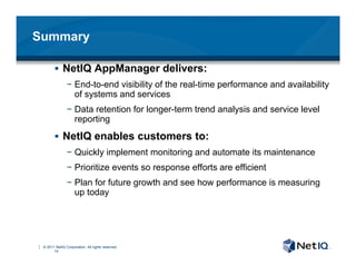 Systems Resource Management with NetIQ AppManager | PPT