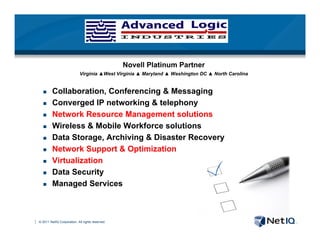 Systems Resource Management with NetIQ AppManager | PPT