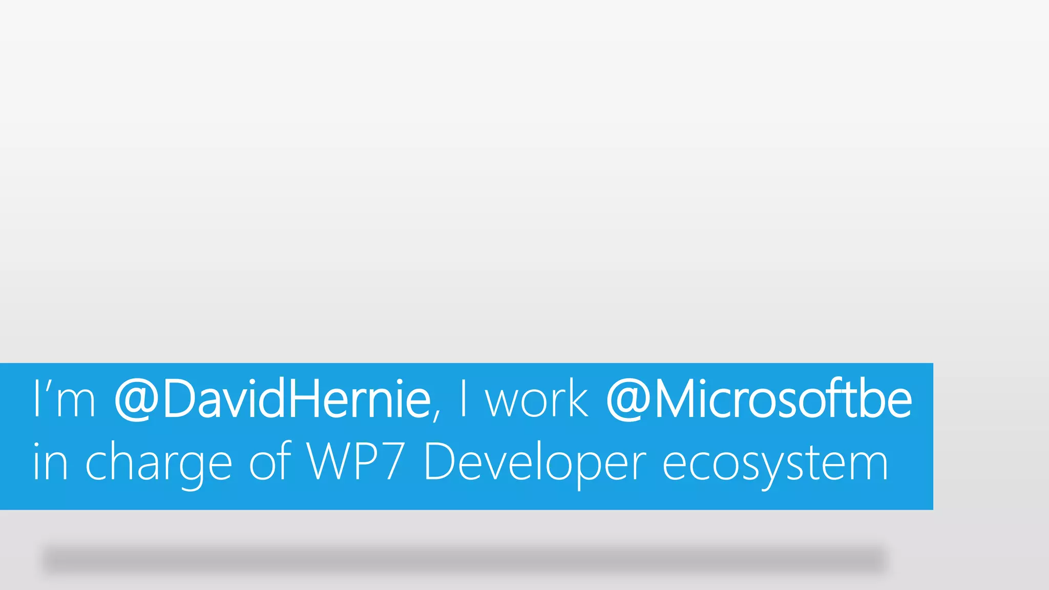 David Hernie, Microsoft, be the difference | PPT