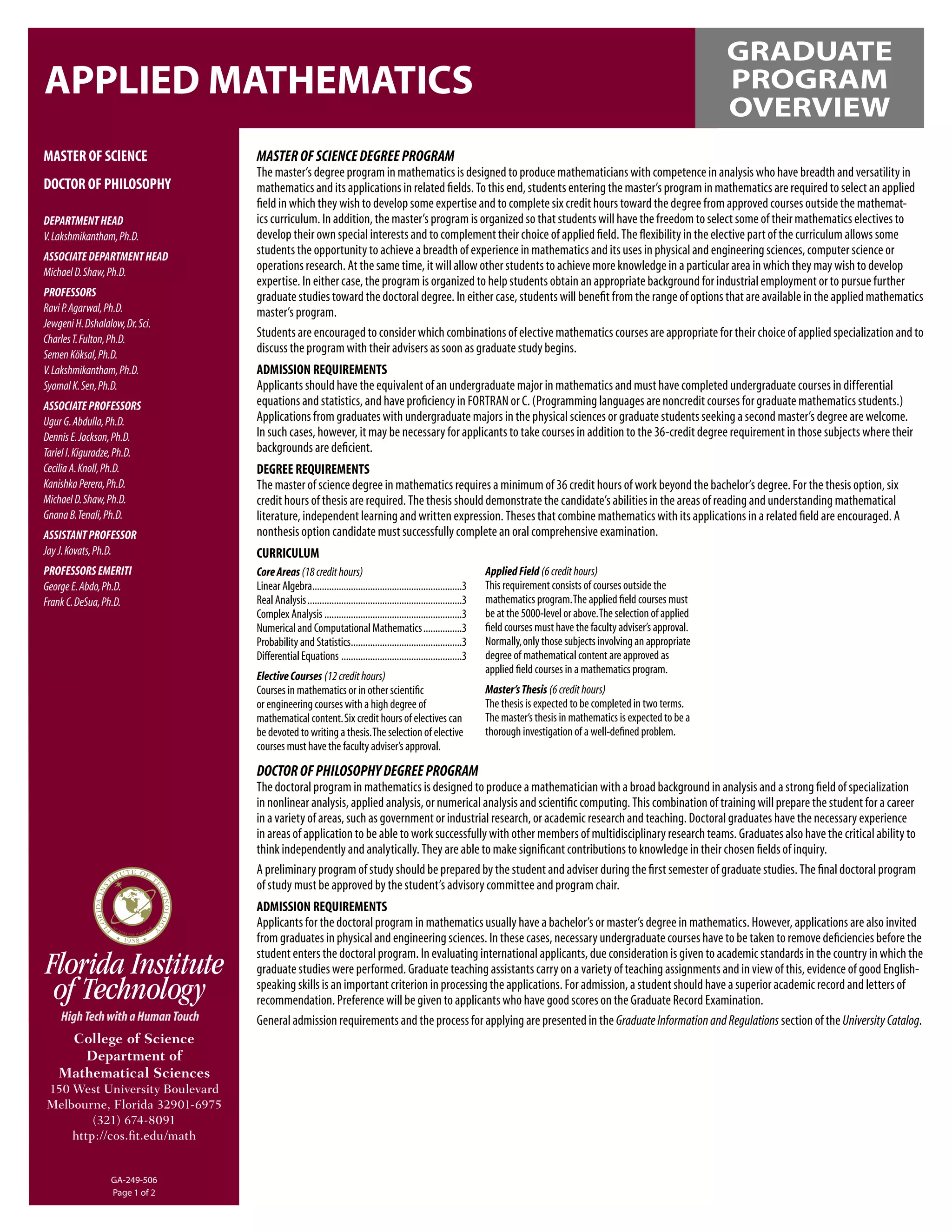 Applied Mathematics | PDF