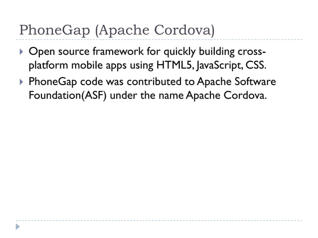 Android App Development using HTML5 Technology | PPTX | Web Design and HTML | Internet