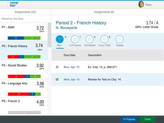 Assignments Tracking App Mockup for SAP Fiori | PPT