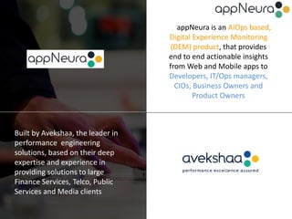 appNeura - DEM User Digital Experience | PPT