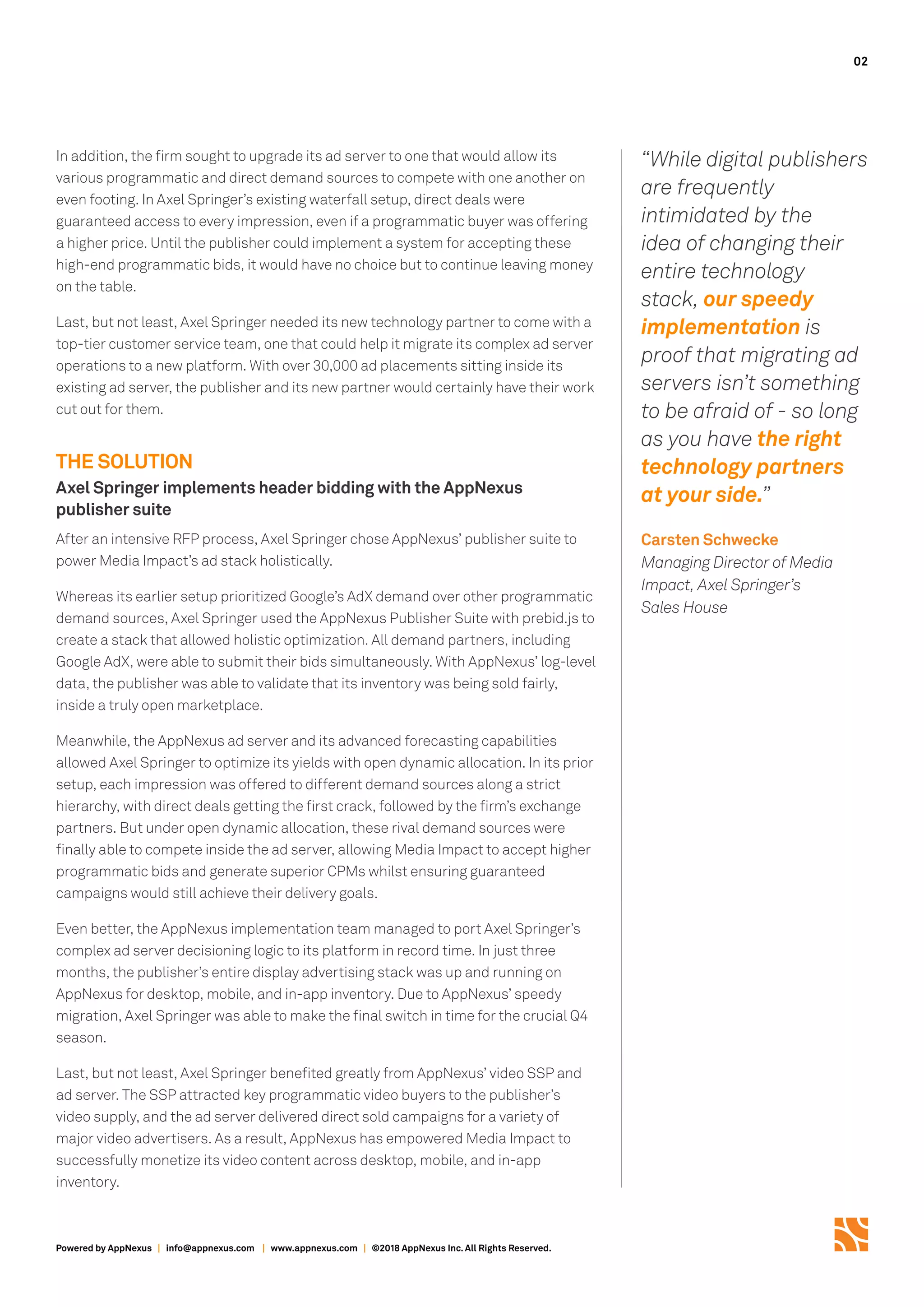 AppNexus + Axel Springer Case Study | PDF