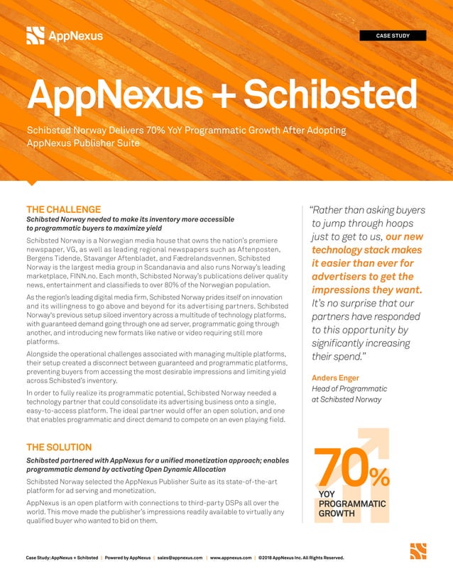 AppNexus + Schibsted Case study | PDF