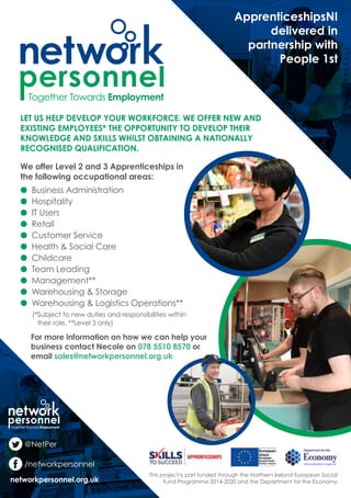 Network Personnel Now Offering Apprenticeships | PDF