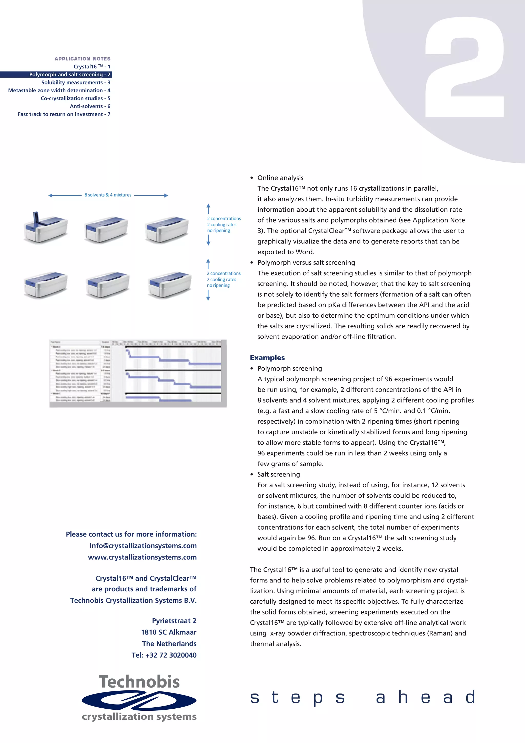 Application Note: Crystal16 and Polymorph and Salt Screening | PDF
