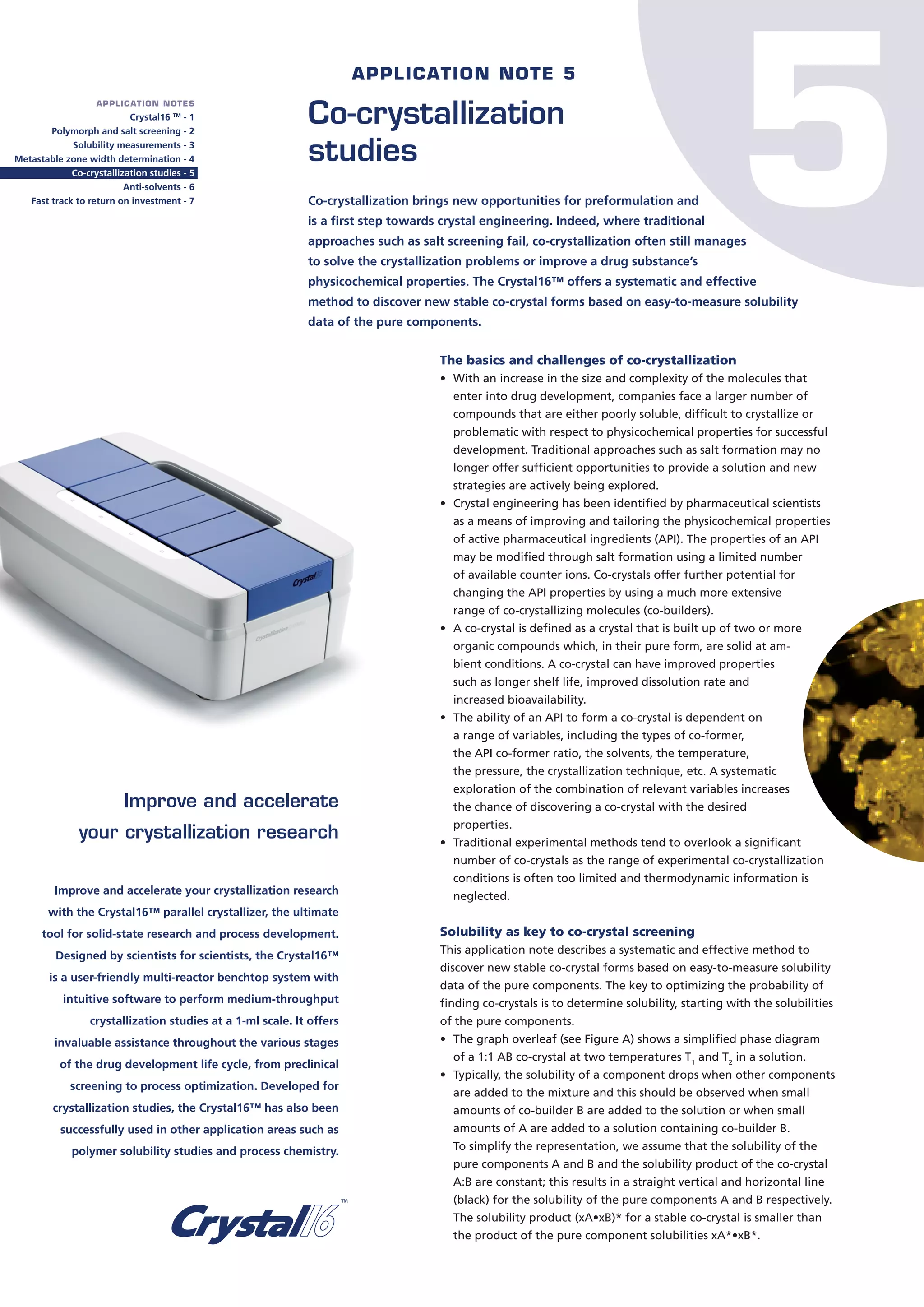 Application Note: Crystal16 and Co-Crystallization | PDF