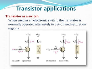 Transistors and Applications | PPTX
