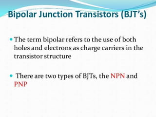 Transistors and Applications | PPT