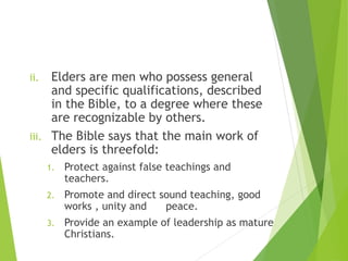 Appointing Elders by Bishop Essien Ekong | PPTX