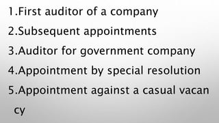 Appointment of auditor | PPTX
