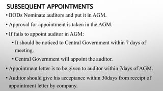 Appointment of auditor | PPTX