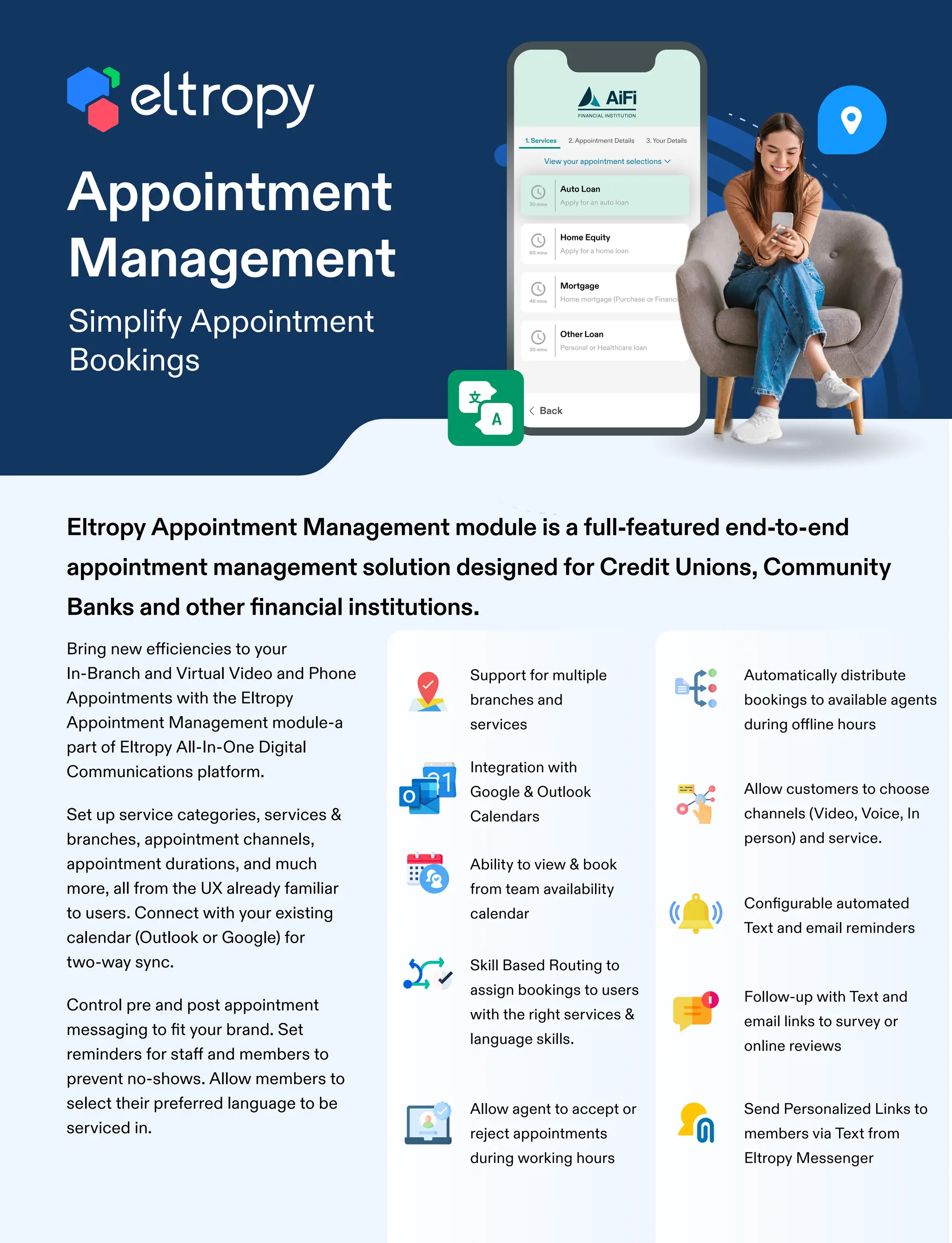Eltropy's Appointment Management Flyer - Appointments. Simplified. | PDF